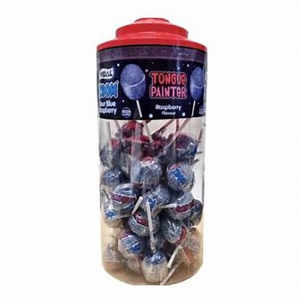 Vidal Sour Blue Raspberry Tongue Painter Zoom lollies - Jar – Rainbow ...
