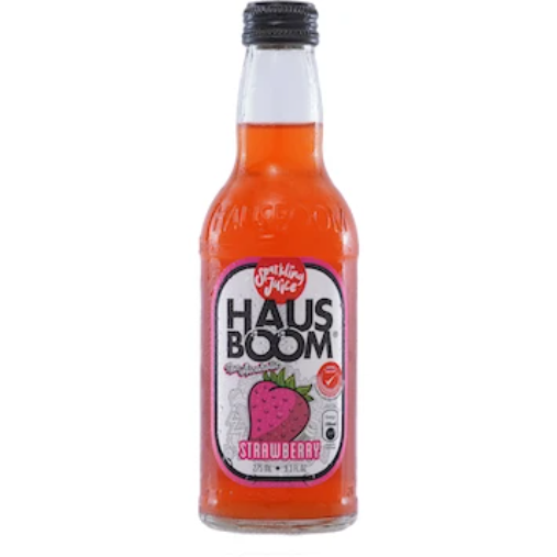 Haus Boom Strawberry 275ml-Case 24/12/2021 – Rainbow Sweets Ltd